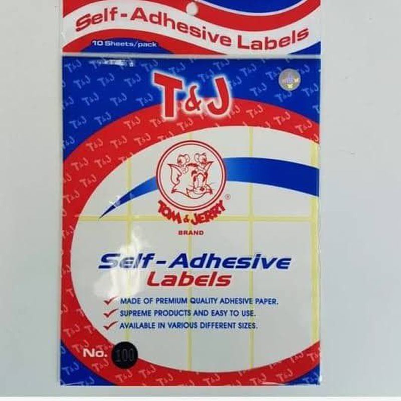 Label T&J 100 Label TJ Label Tom Stiker Sticker Tom
