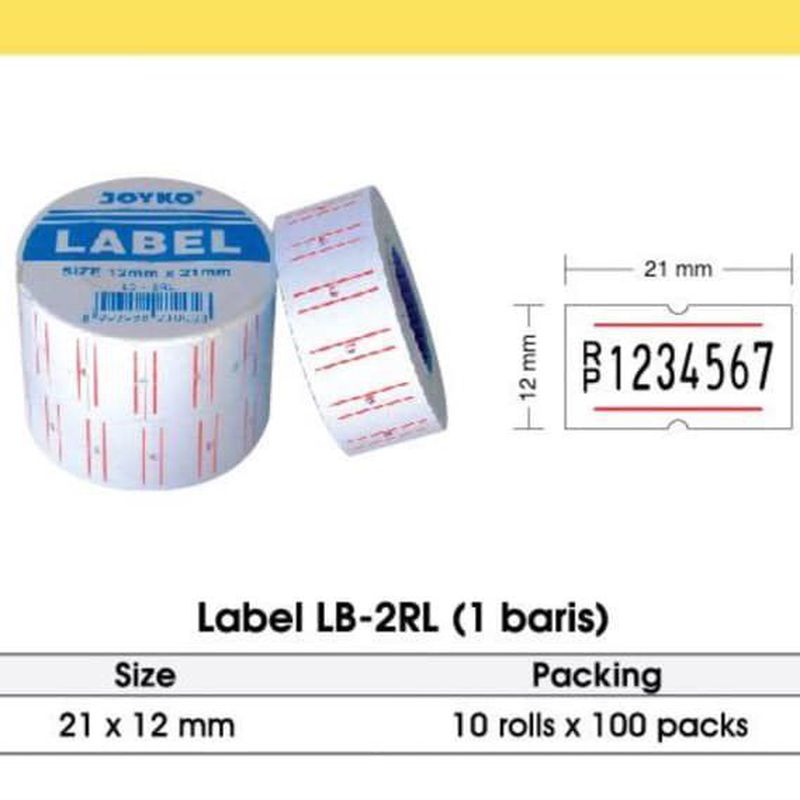 Kertas Label Roll JOYKO 1Baris 1Line Kertas Label Harga Lebel Harga
