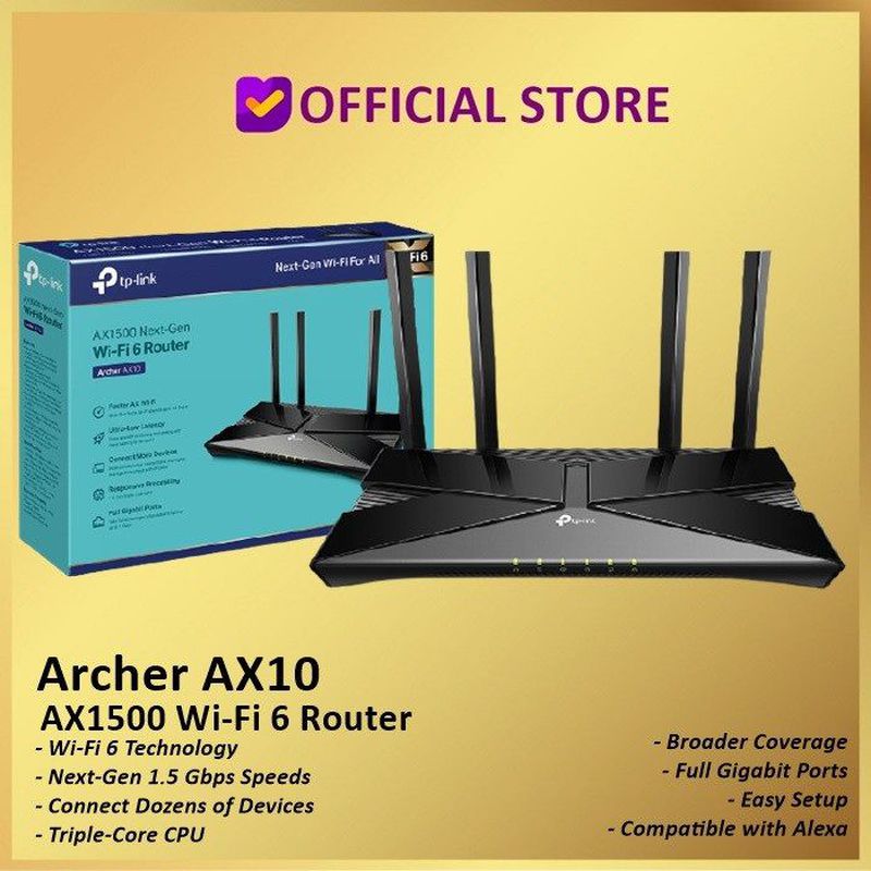 Tp-link Archer AX10 AX1500 WIFI 6 Wireless Router Tplink AX 10 AX 1500