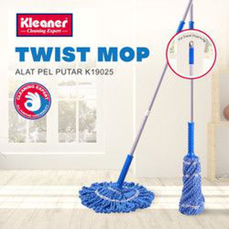 Kleaner Alat Pel Kering Putar Twist Mop