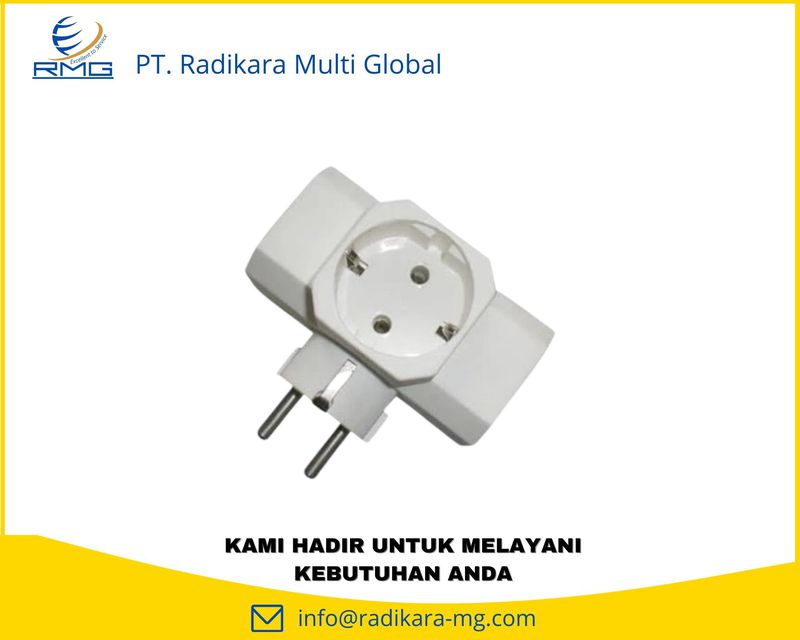 COLOKAN T (3 ARAH) PUTIH STOP KONTAK