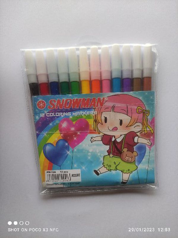 spidol snowman 12 warna