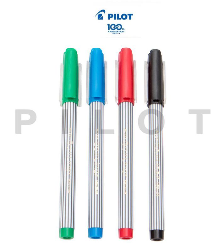 PILOT Balliner Medium 0.8 hitam dan biru - Biru