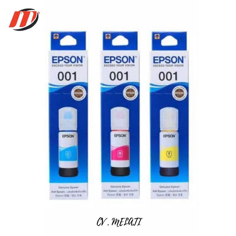 Tinta Epson 001 CYAN MAGENTA YELLOW 100% ORIGINAL For Epson