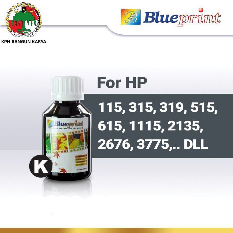 Tinta HP BLUEPRINT Refill For Printer HP 100ml - Hitam