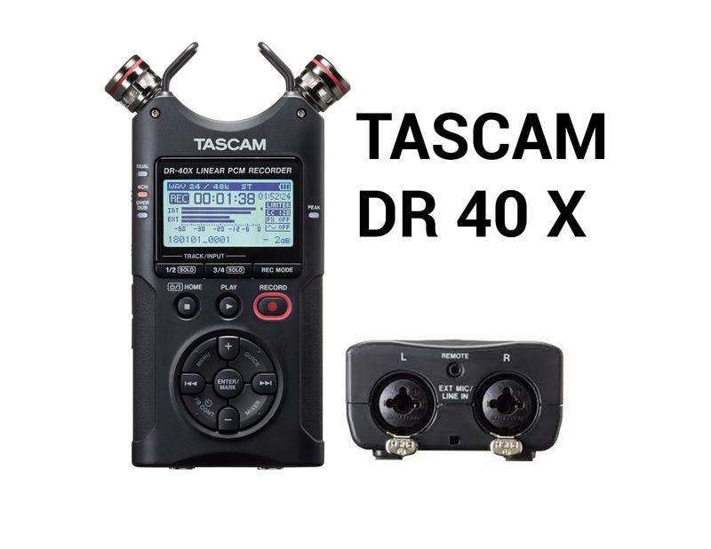 Tascam DR-40X 4-Channel / 4-Track Portable Audio Recorder with ...