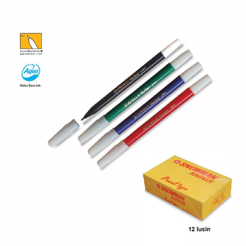 Spidol Kecil Snowman - Hitam