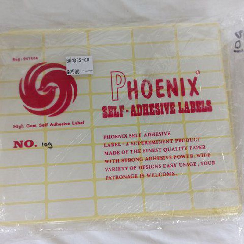 Label Harga Phoenix No 109