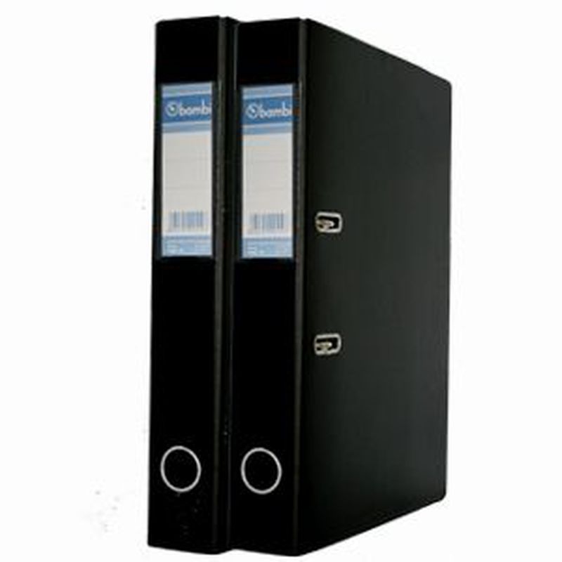 BAMBI Lever Arch Files Plastic Size F4 Width 50mm 1014 Black