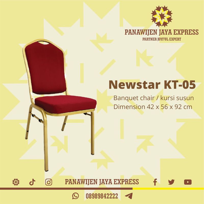 Kursi susun newstar KT-05 banquet chair, stacking chair, kursi staff cv ...
