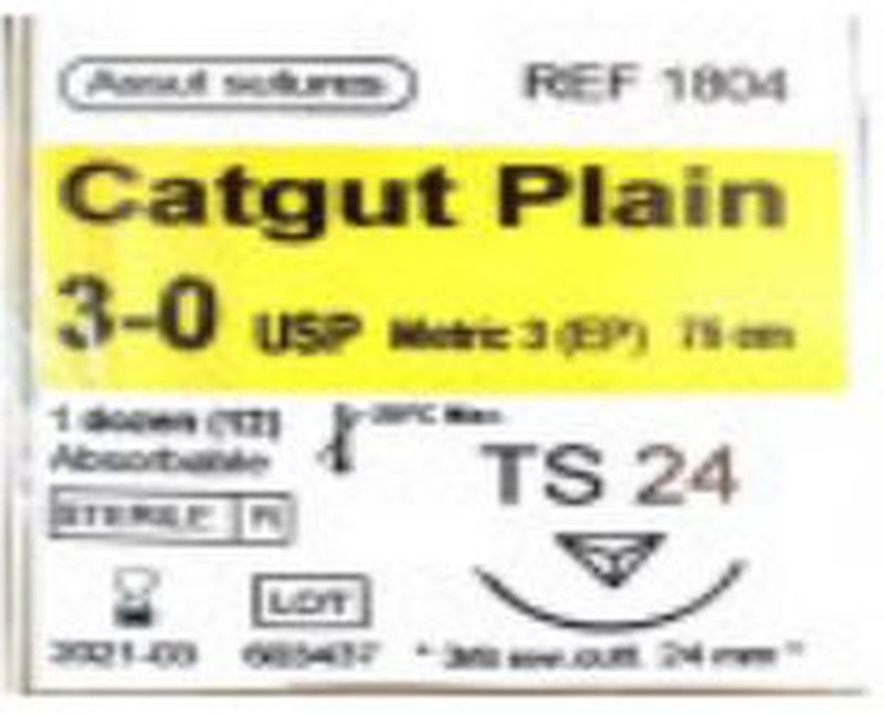 CATGUT PLAIN 3/0 TS-24 1804