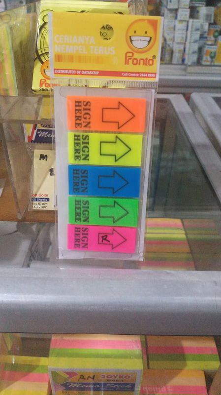 Pembatas Sticky Note Index & Mark Pronto Bahan Plastik (Satuan)