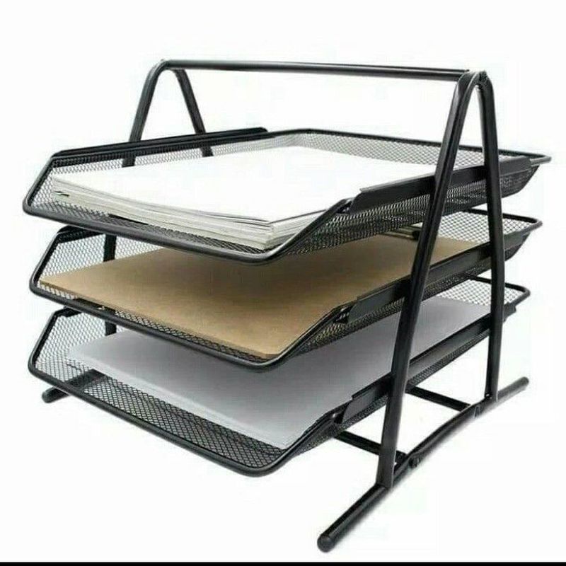 Rak Dokumen / Letter Tray Besi 3 Tingkat
