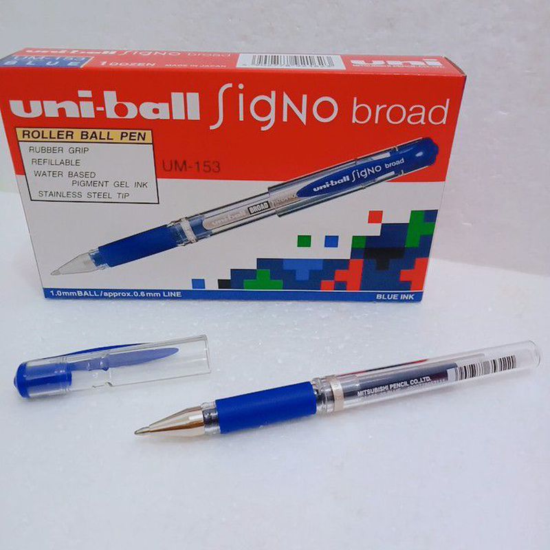 Uni-ball Pena Signo UM-153 Biru (Per Kotak)