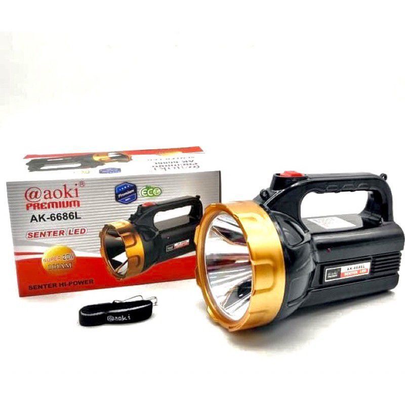 Senter Led Jumbo 20W Baterai Lhitium AOKI AK 6686L