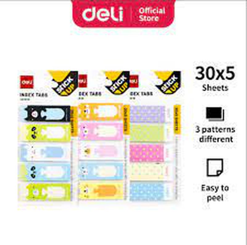 DELI STICK NOTE INDEX TABS A64002