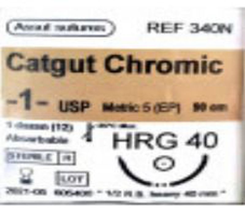 CATGUT CHROMIC 1 HRG 40 340N