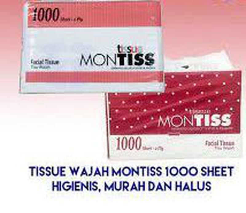 Tissue (1000 Lembar) Montiss Per Pak