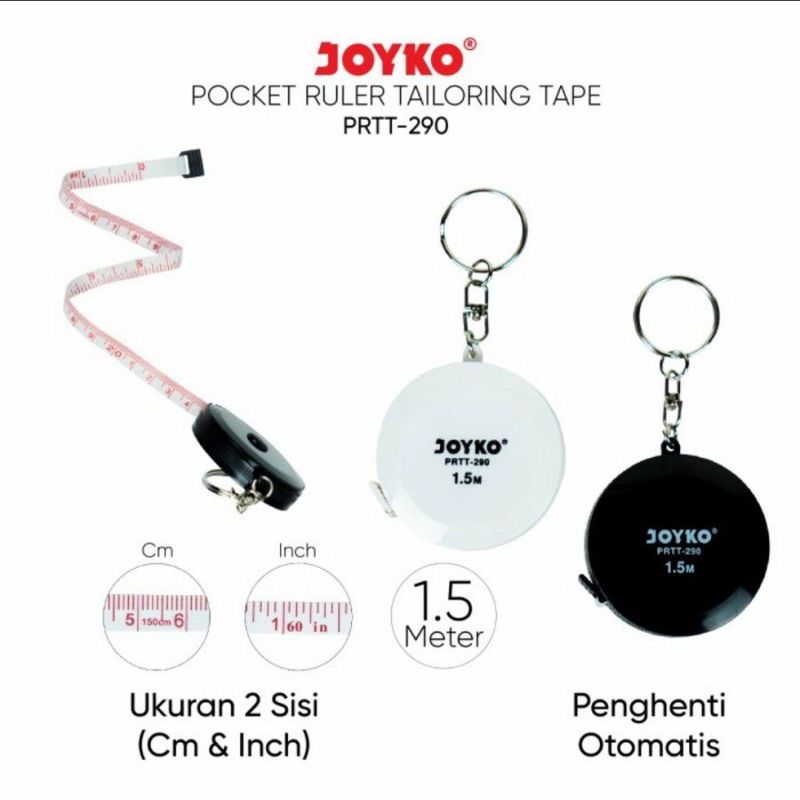 Meteran Roll JOYKO PRTT290 150cm Meteran Gulung Tarik Meteran Baju