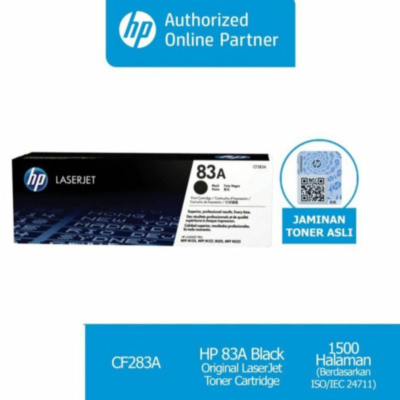 HP TONER LASERJET 83A (CF283A) BLACK ORIGINAL