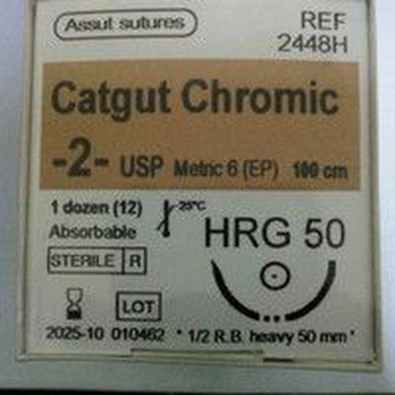 CATGUT CHROMIC 2 HRG 50 2448H