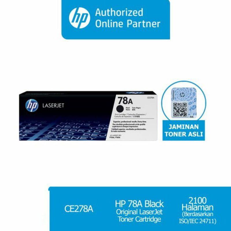 HP TONER LASERJET 78A BLACK (CF278A) ORIGINAL