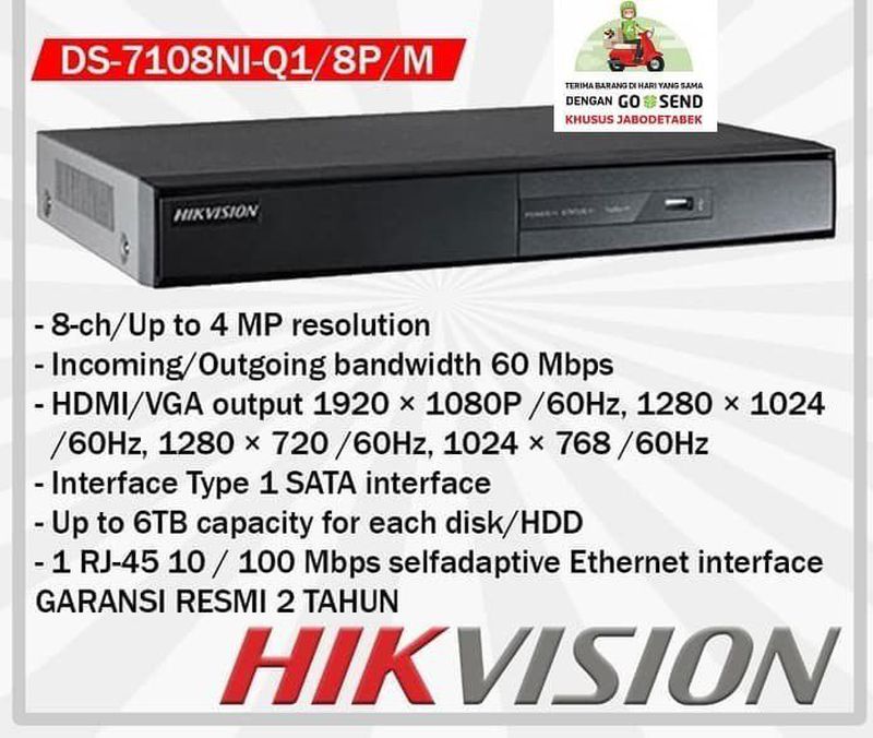NVR Hikvision 8 Channel