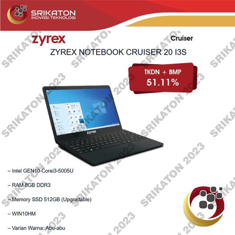ZYREX NOTEBOOK CRUISER 20 I3S