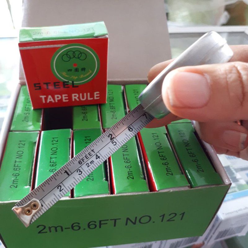 Meteran Jengkol 2meter Meteran Bulat Meteran Stailess 2m Meteran Steel