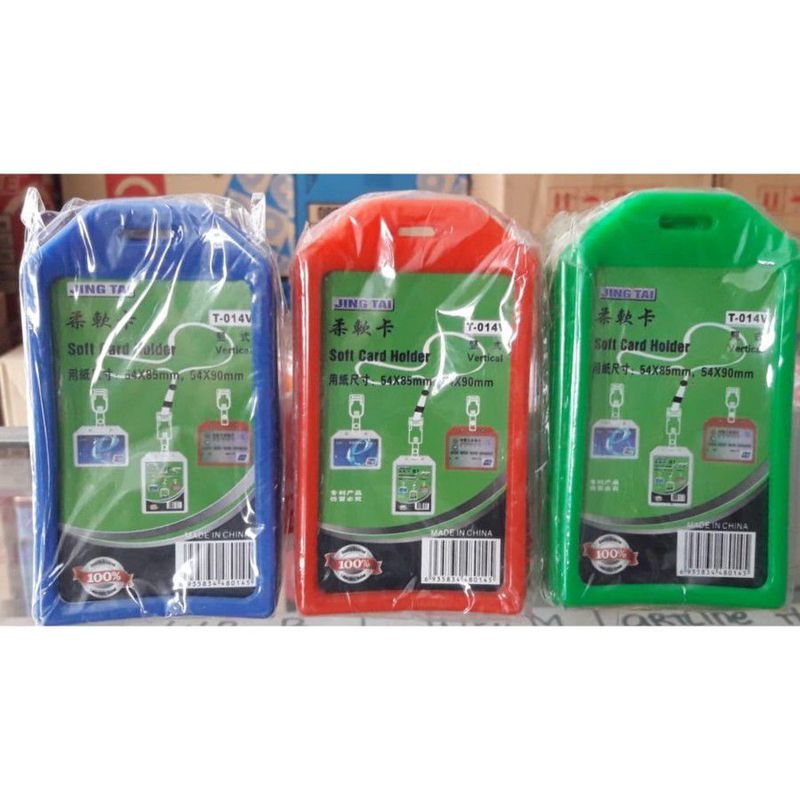 Name Tag Silikon 1Sisi ID Card Holder Karet Tempat ID Card Silicone