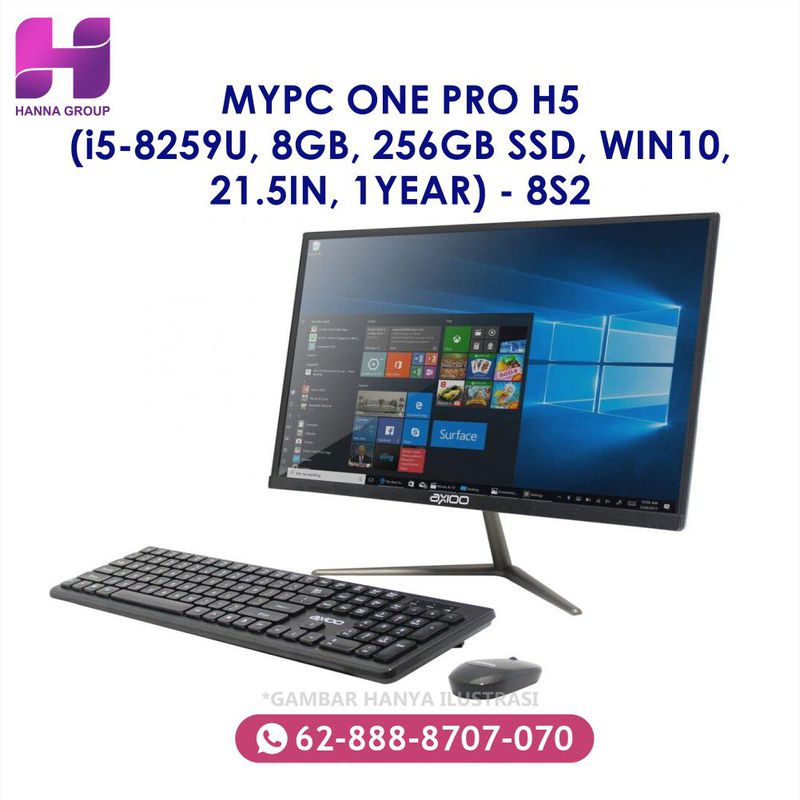 MYPC ONE PRO H5 (i5-8259U, 8GB, 256GB SSD, WIN10, 21.5IN, 1YEAR) - 8S2