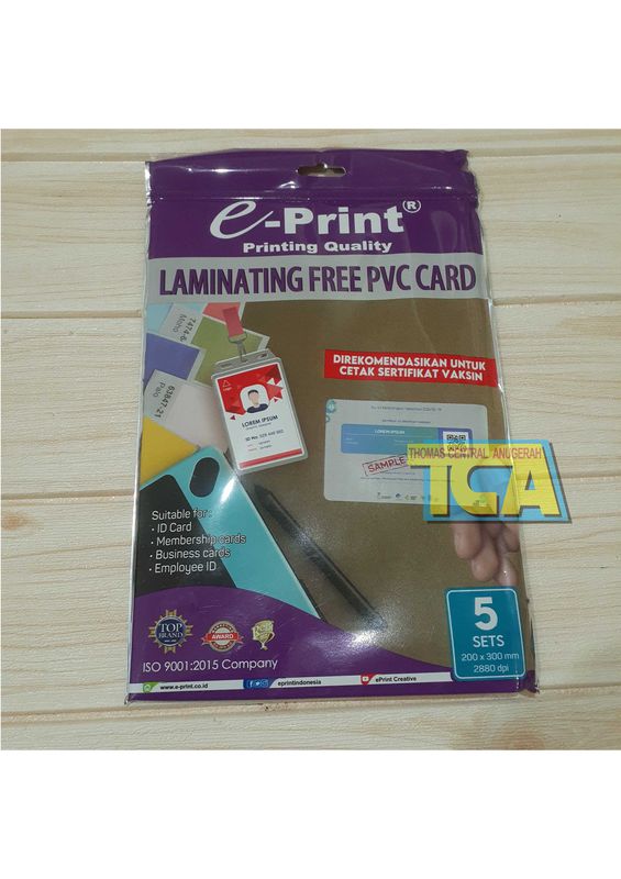 kertas laminating free pvc card