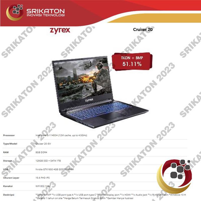 ZYREX NOTEBOOK CRUISER 20 I5V