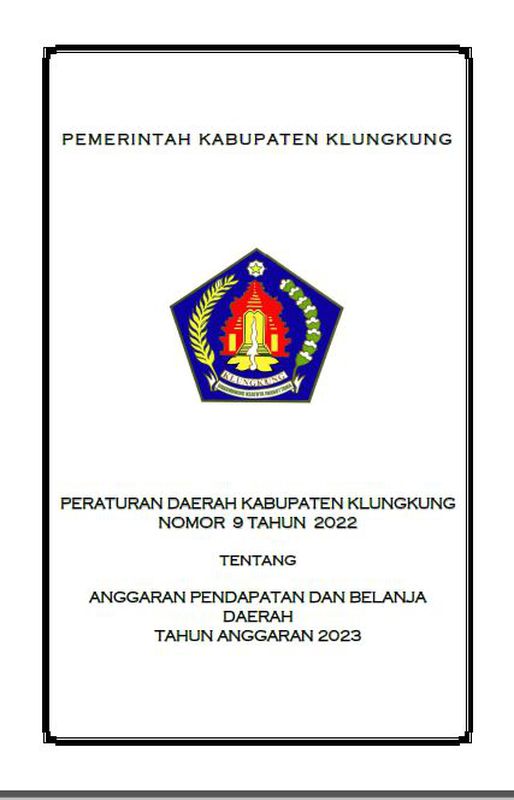 Cetak Buku Perda APBD 2023