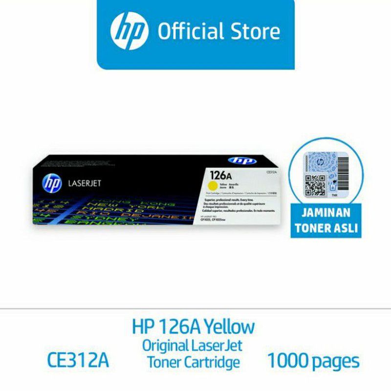 HP TONER LASERJET 126A YELLOW (CE312A) ORIGINAL