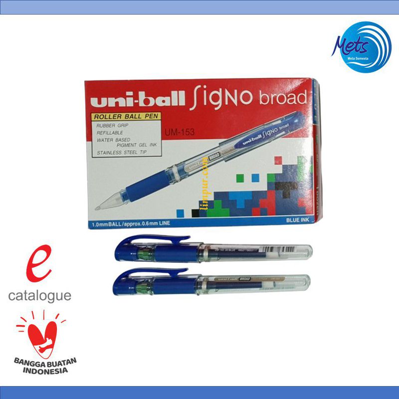 Pulpen Signo Uniball Biru / Pulpen Dan Pensil