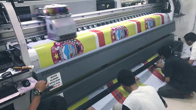 SPANDUK MINI CUSTOM BAHAN FLEXI 280 PER METER