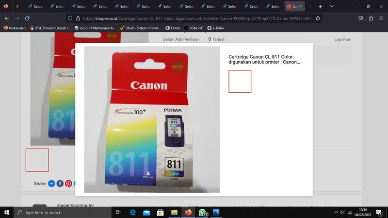 canon CL-811 colour catridge DPS