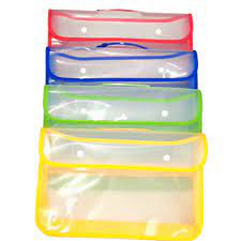 tas ziper kancing - Kuning