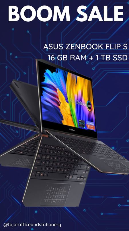 ASUS ZENBOOK FLIP S UX371EA OLED 4K UHD TOUCH I7 1165G7 16GB 1TBSSD