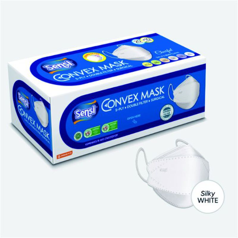 Masker Sensi Convex Mask 5 ply White