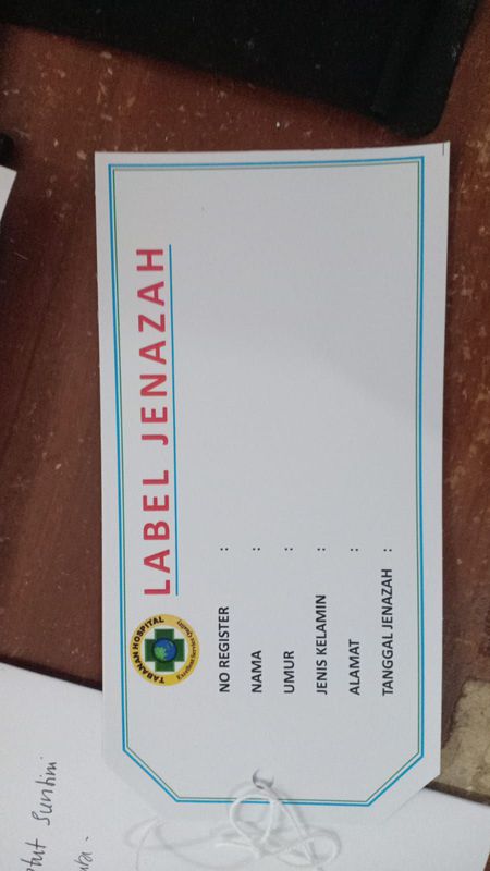 label jenazah
