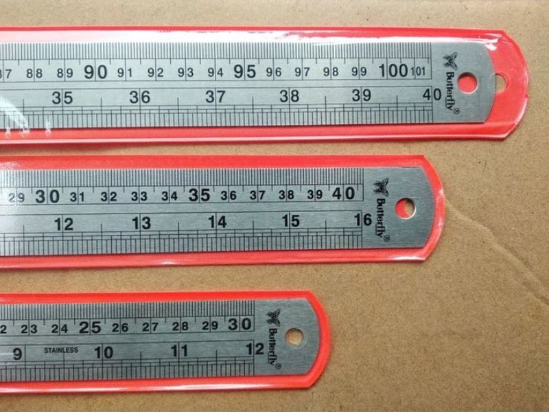 Penggaris Besi Butterfly 30cm Ruler Mistar Besi Penggaris Stainless