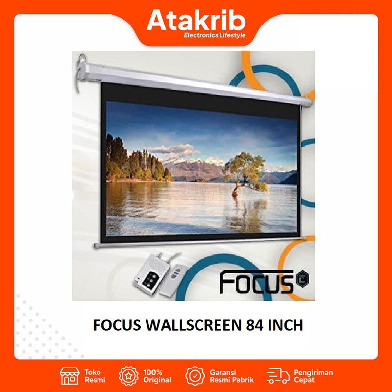 LAYAR WALLSCREEN PROYEKTOR MERK FOCUS TYPE YA153