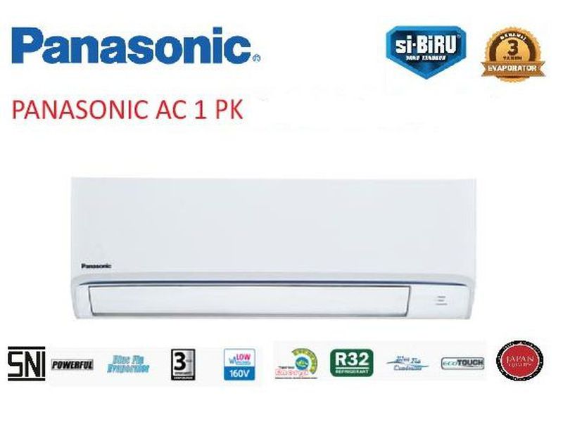 AC SPLIT 1PK PANASONIC PLUS INSTALASI DAN PERANGKAT PENDUKUNGNYA