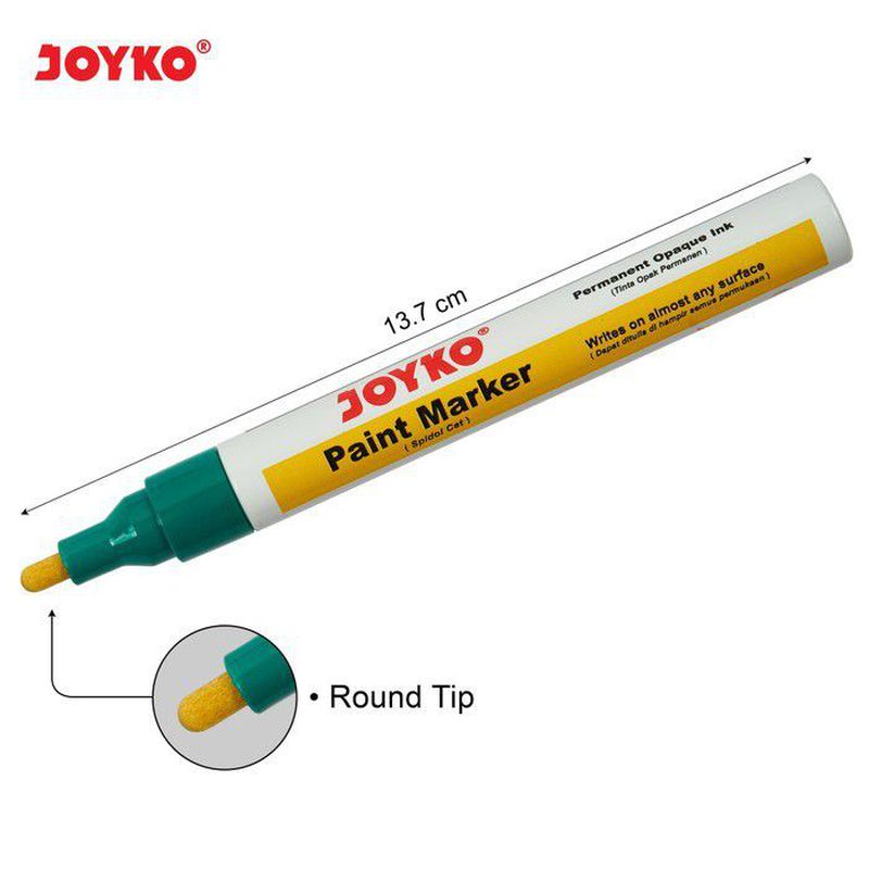 Spidol Paint Permanent Marker Green JOYKO PTM42 Spidol Cat Hijau Green