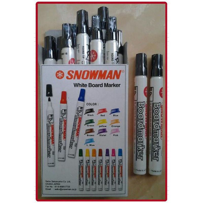 SPIDOL SNOWMAN WHITEBOARD / 12 Pcs