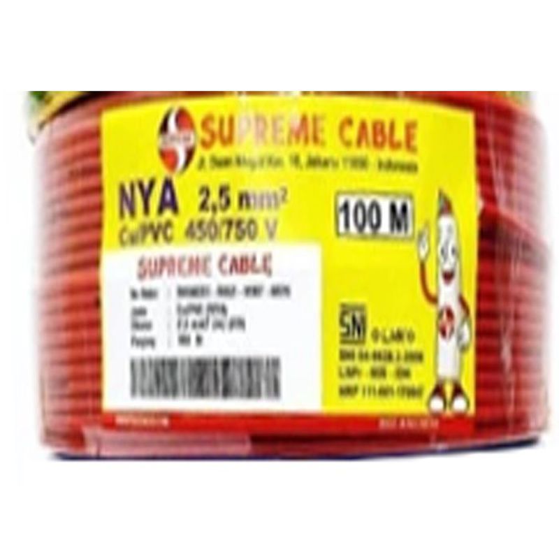 KABEL NYA SUPREME CABLE 2.5MM MERAH PER ROLL