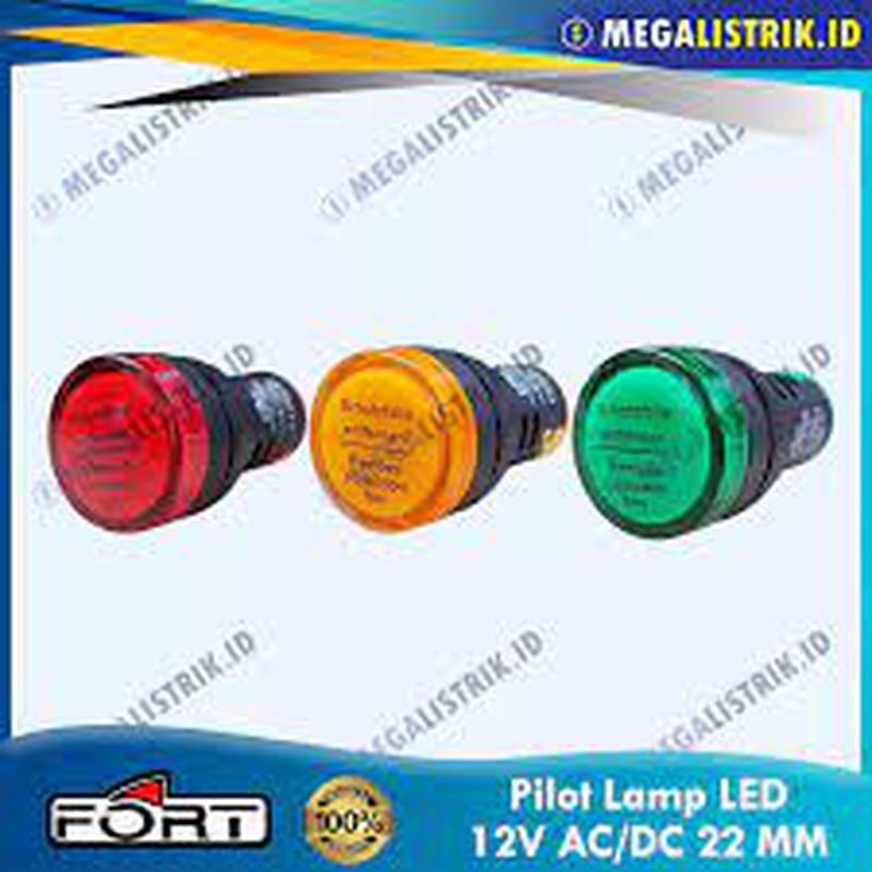Pilot Lampu Merah, Kuning & Hijau Volt& Ampere Meter