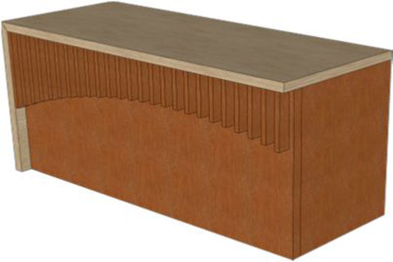 MEJA RESEPSIONIS CUSTOM A - Multicolor